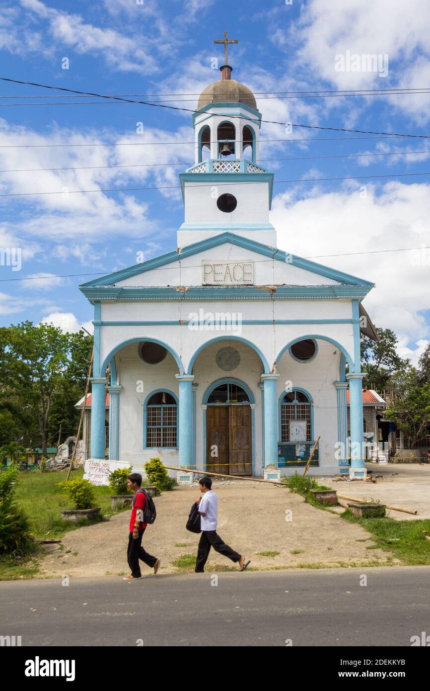 The old church of Catigbian town in Bohol, Philippines Stock Photo - Alamy