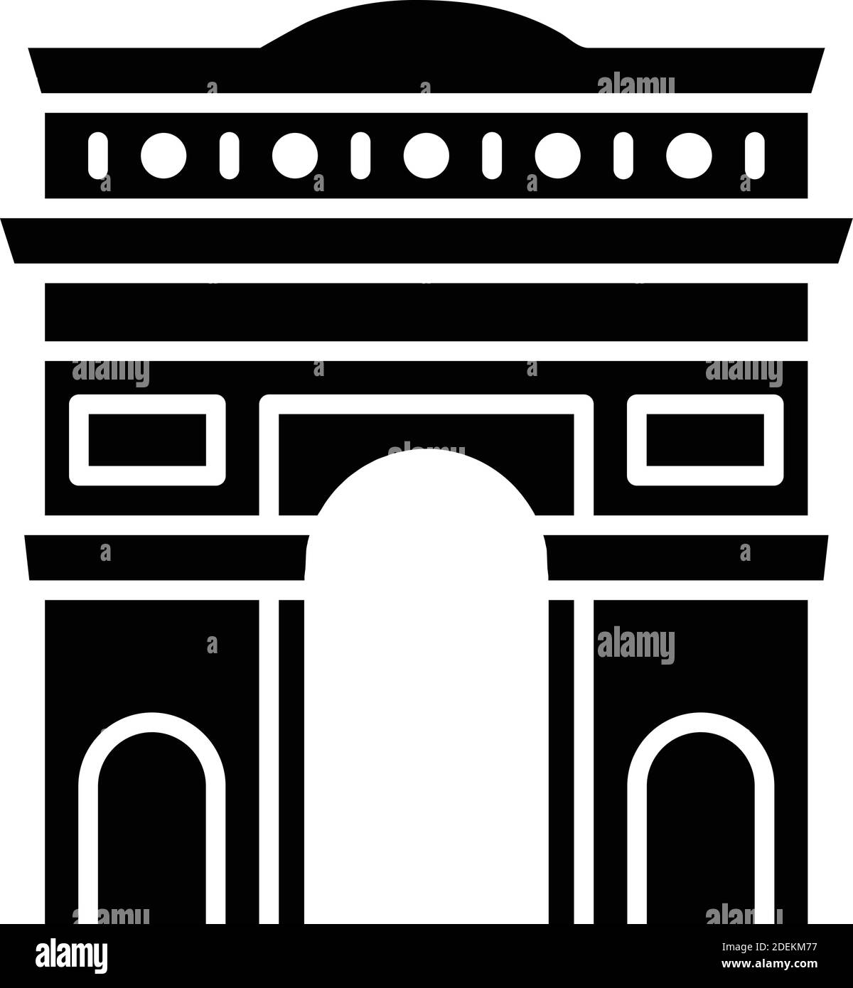 Arc de Triomphe, paris, France, europe fully editable vector icons ...