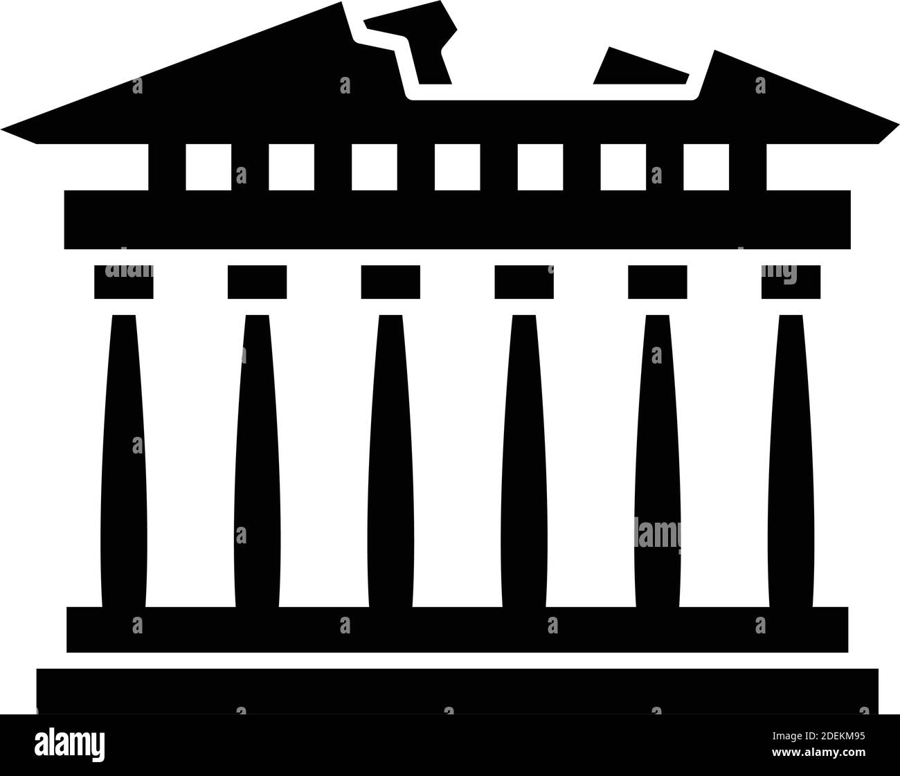 Acropolis, Athens, Greece, monuments fully editable vector icons Stock ...