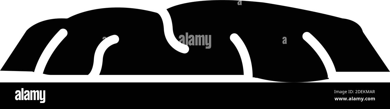 Uluru, Ayers Rock, Northern Territory, Australia fully editable vector ...