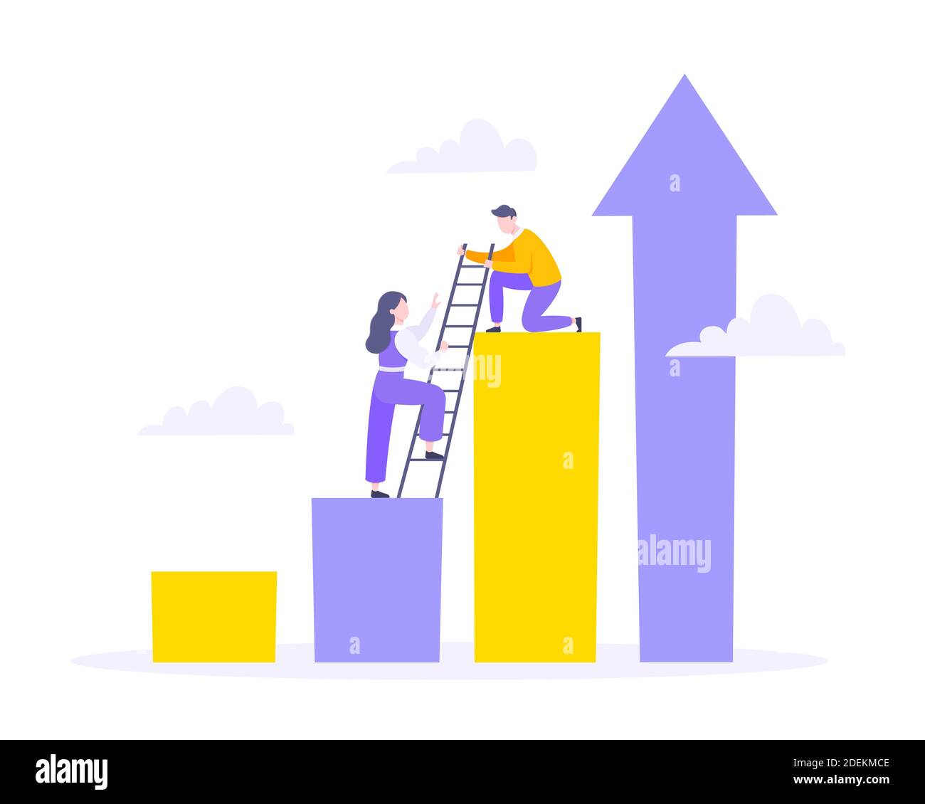 Career climbing and supporting with giving a helping hand business ...
