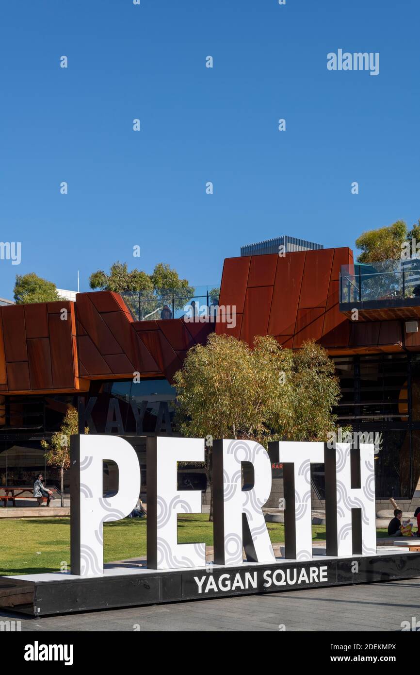 Entrance to Perth's Yagan Square Stock Photo - Alamy