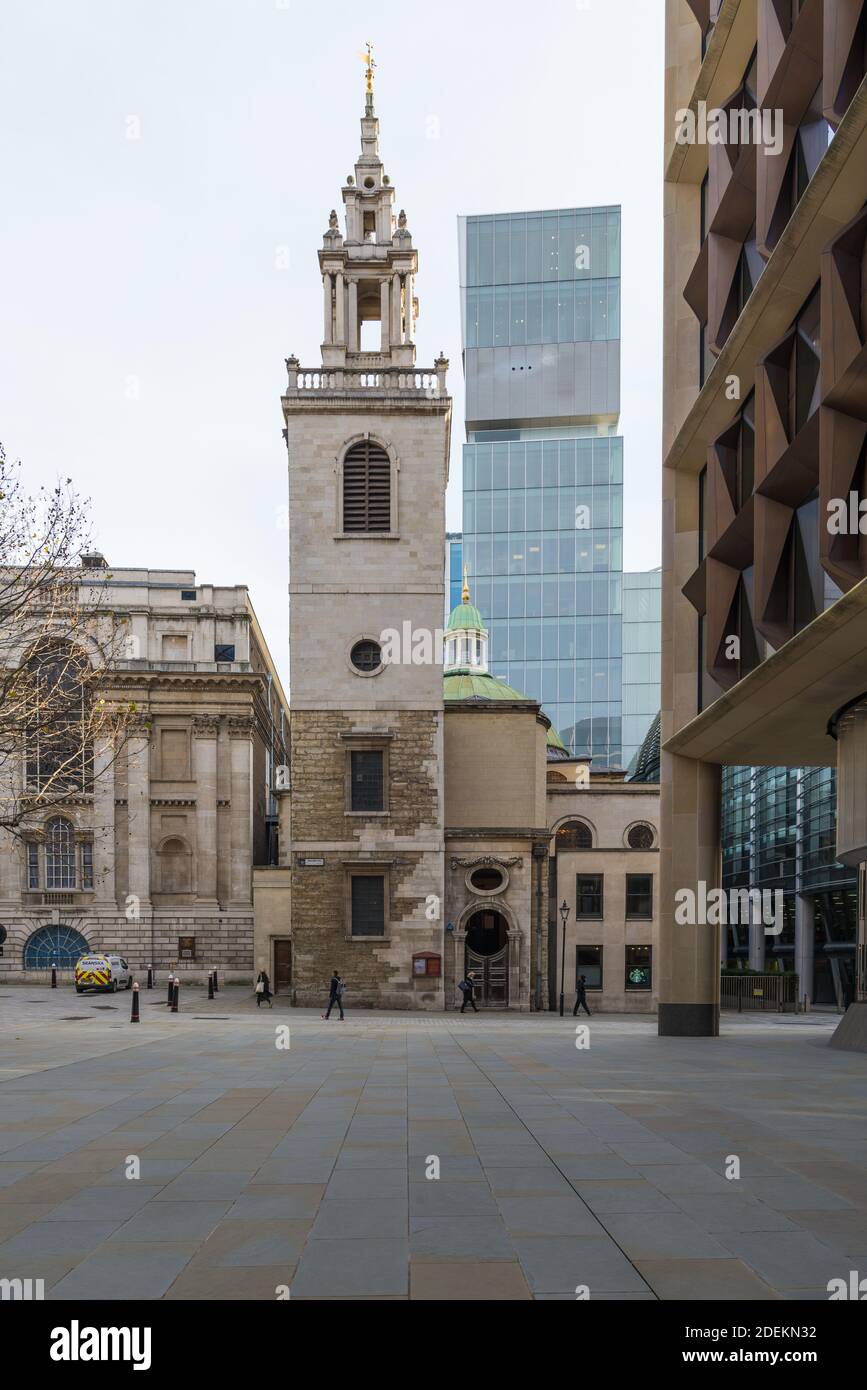 The church of St Stephen Walbrook, designed by Sir Christopher Wren ...