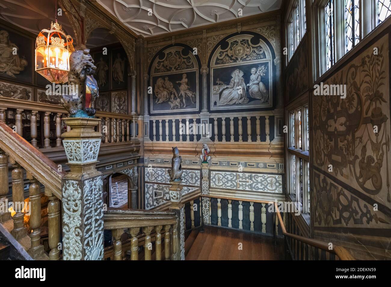 England, Kent, Sevenoaks, Knole House, The Great Staircase Stock Photo ...