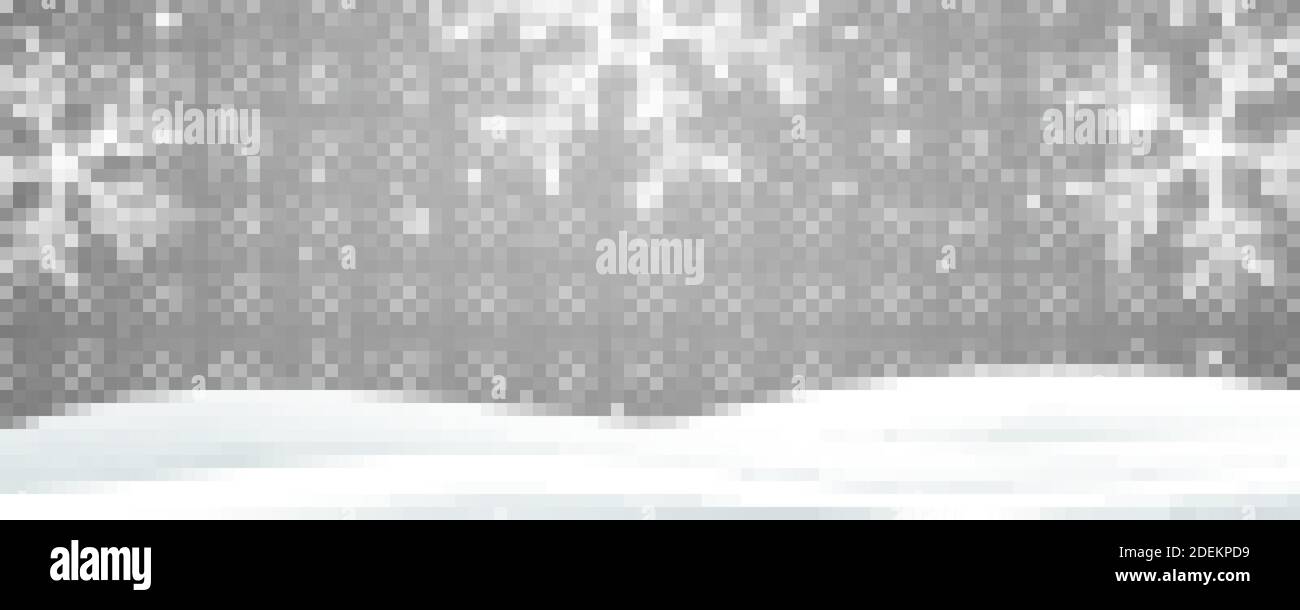 Snow landscape. Winter snowy transparent background overlay Stock ...