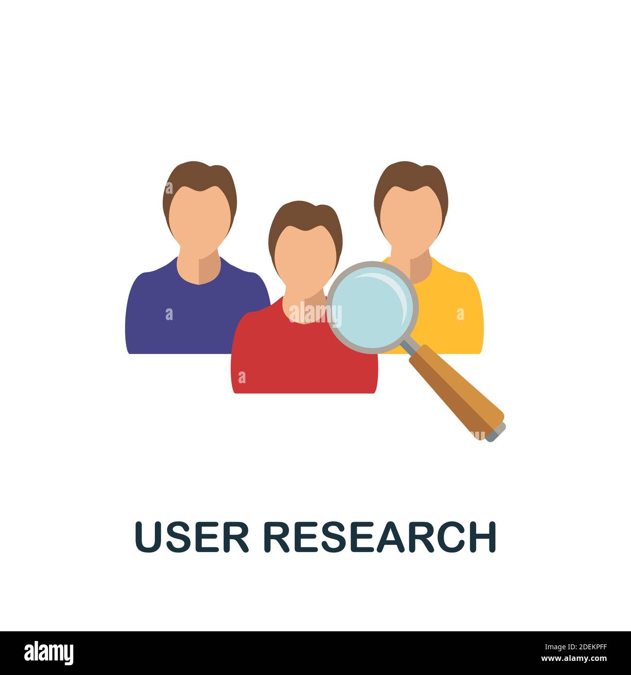 User Research flat icon. Simple element from project management ...