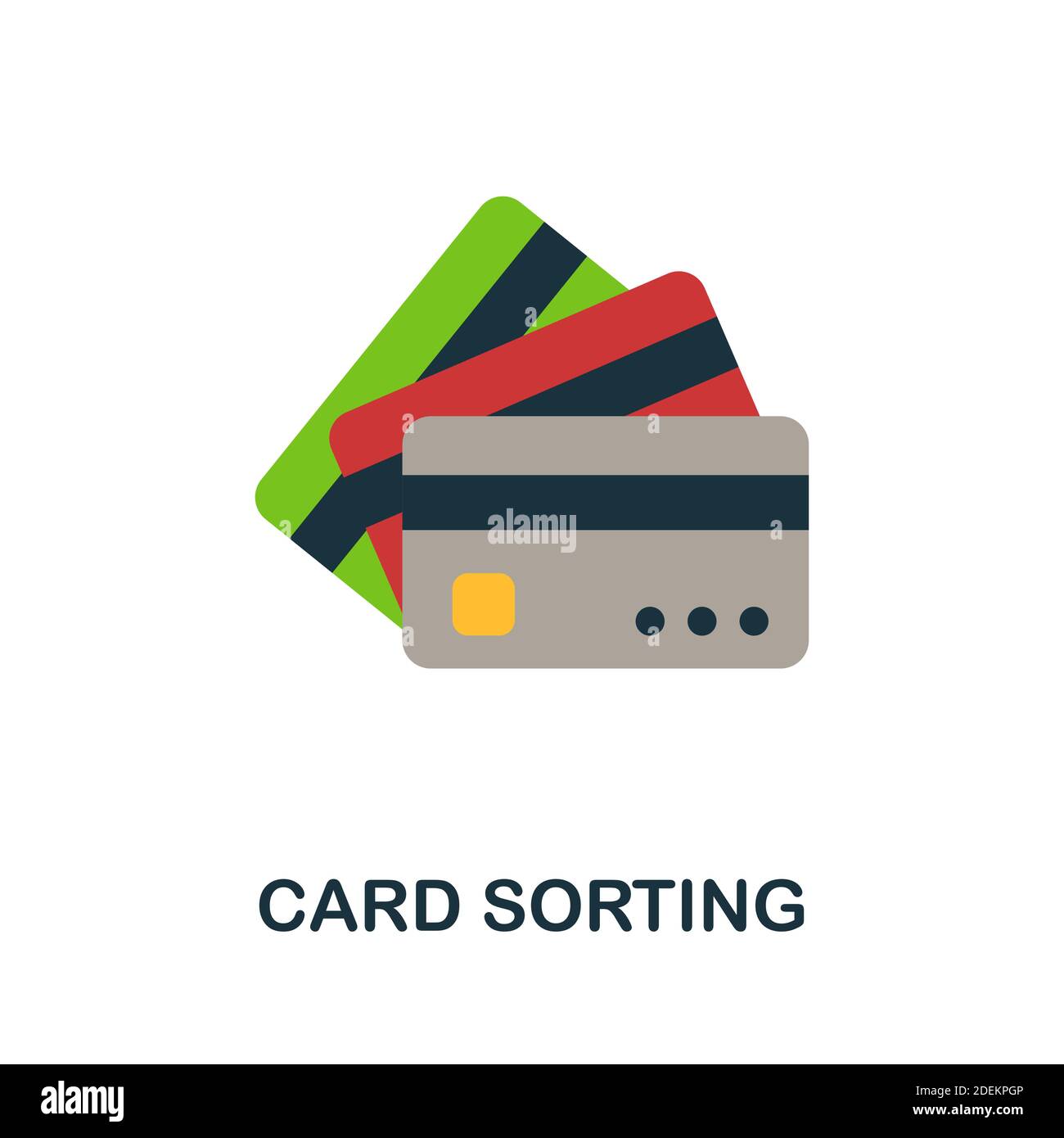 Card Sorting flat icon. Simple element from project management ...