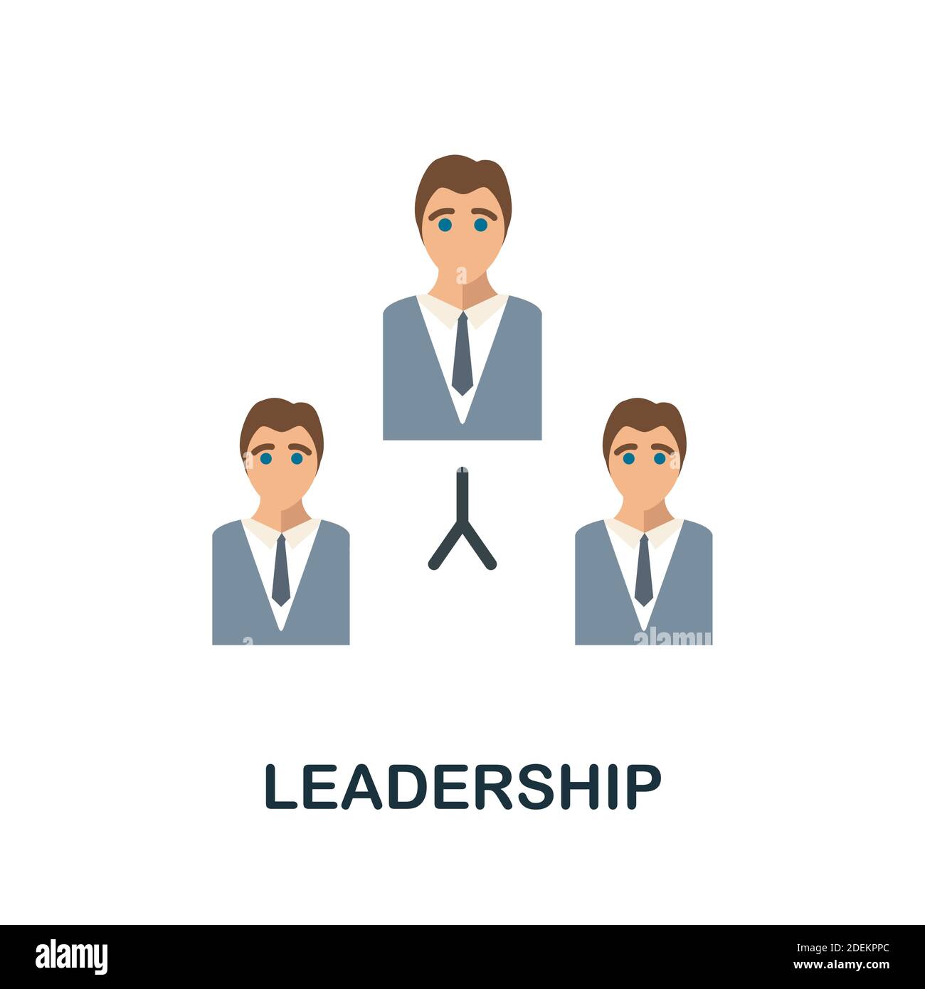 Leadership flat icon from reputation management collection. Simple line ...