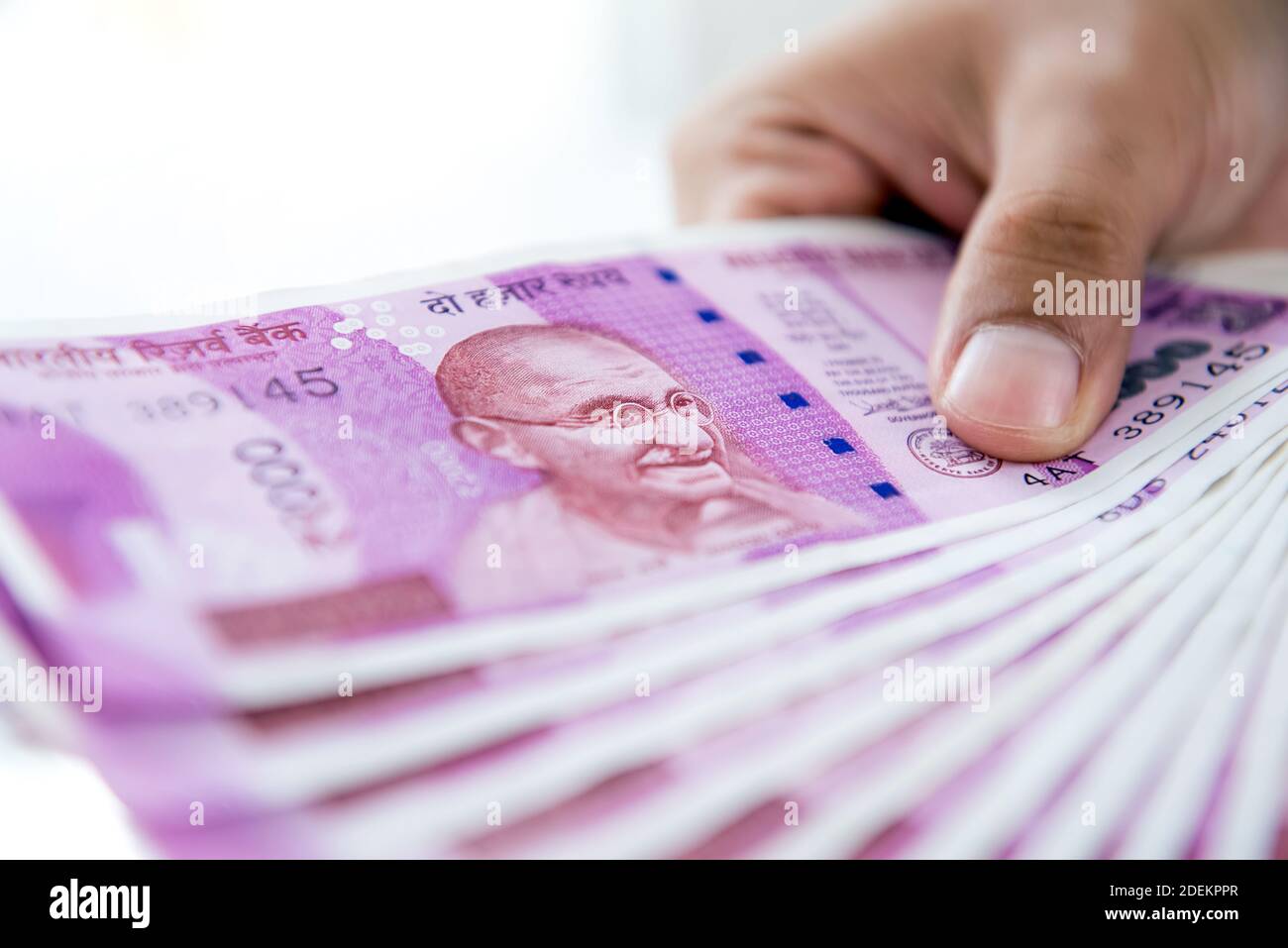 Indian Money 1000 Rupees Rain