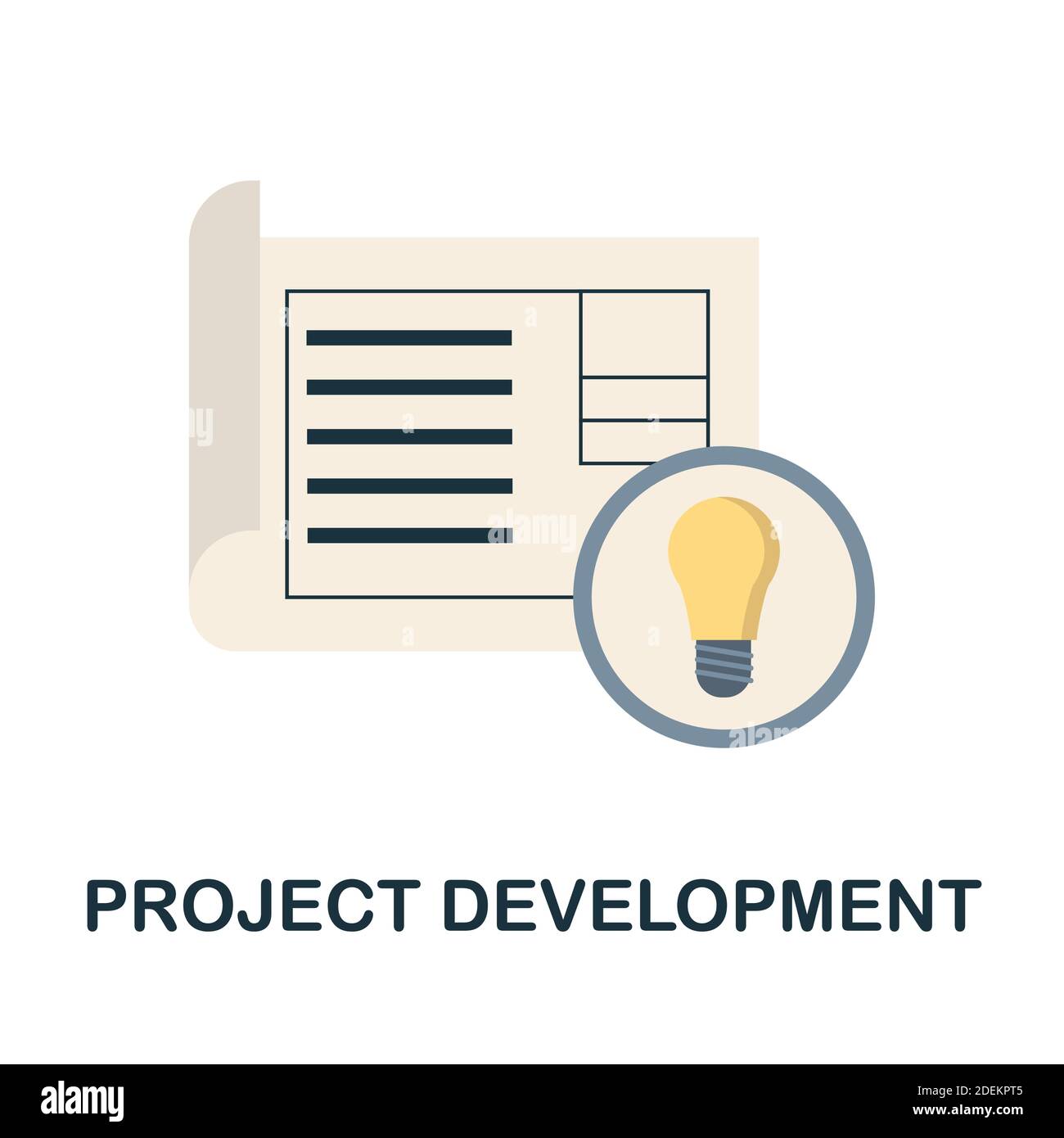 Project Development flat icon from reputation management collection ...