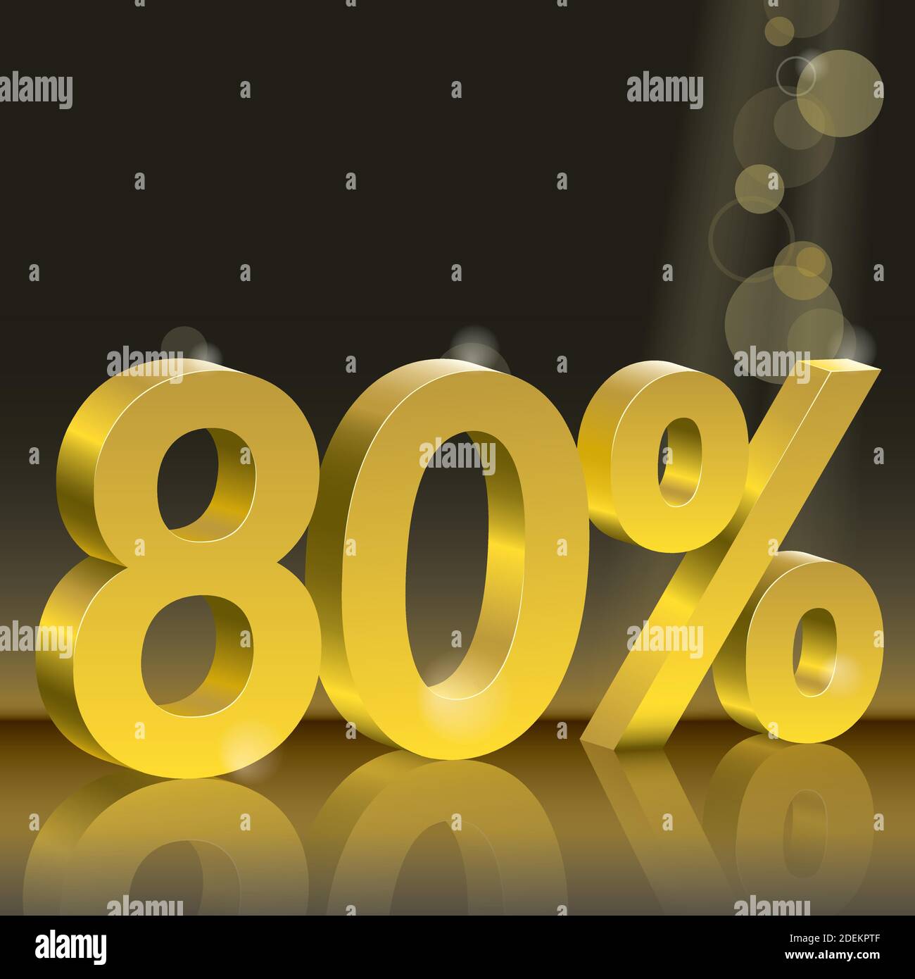 Golden numbers on black background. Poster to announce sales Stock ...