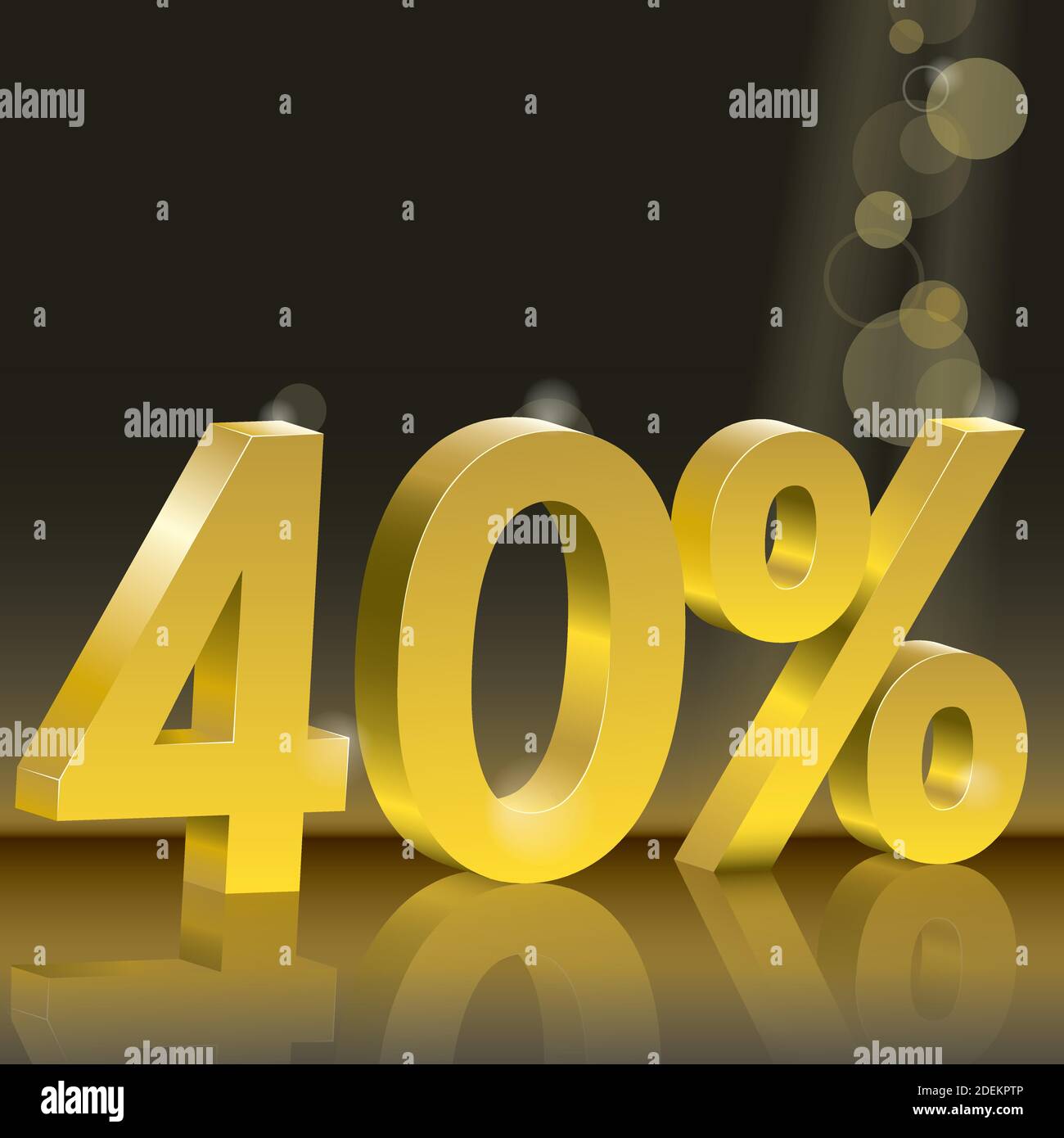 Golden numbers on black background. Poster to announce sales Stock ...