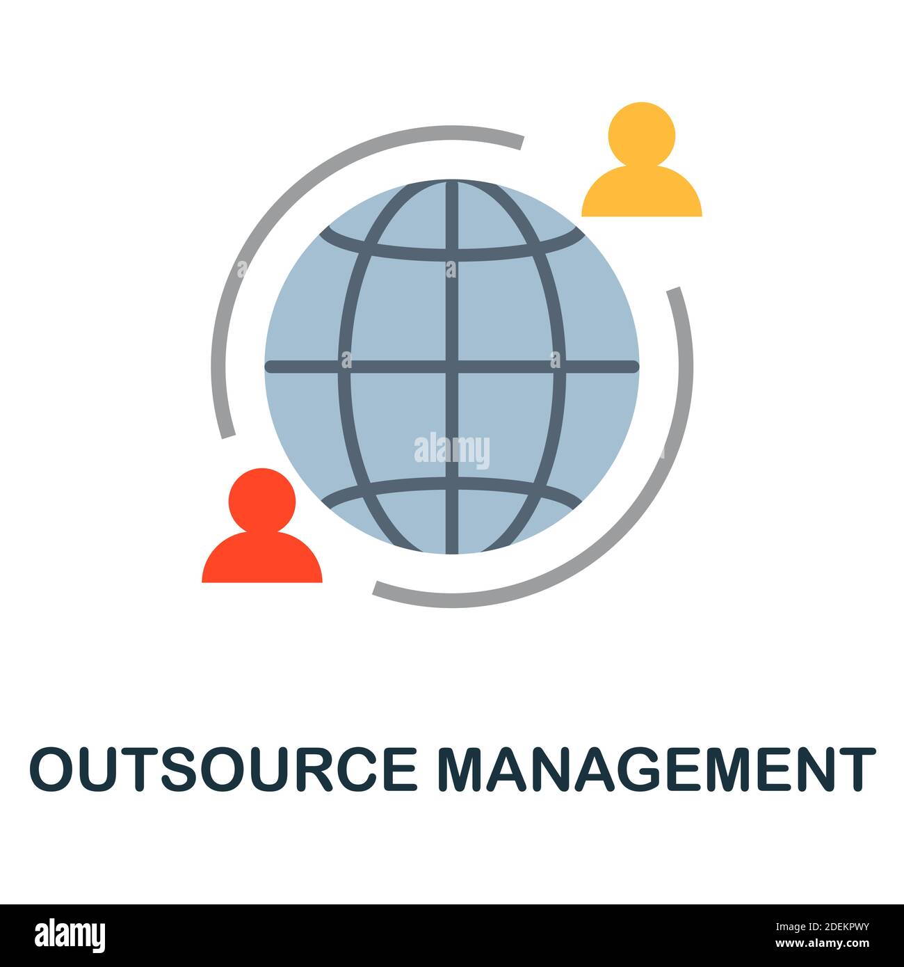 Outsource Management flat icon from reputation management collection ... Outsource Management flat icon from reputation management collection ...