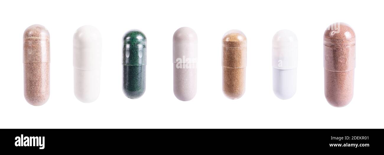 Capsules set of supplements, vitamins and medication. Nutrition pills ...