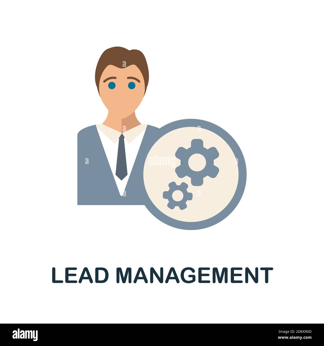 Lead Management flat icon from reputation management collection. Simple ...
