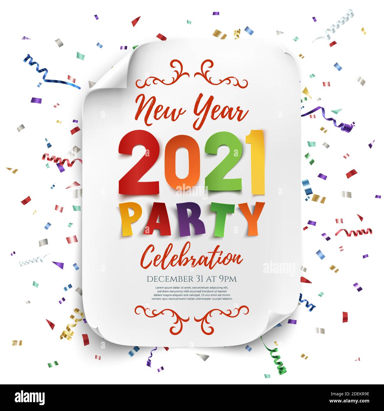2021 party flyer invitation Cut Out Stock Images & Pictures - Alamy