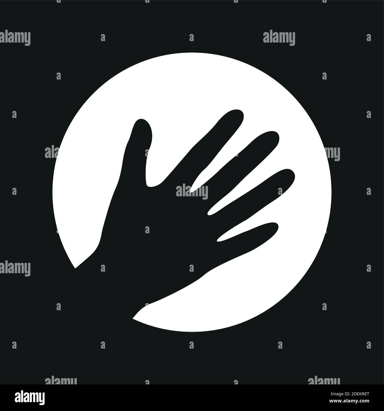 Human palm Stock Vector Images - Alamy