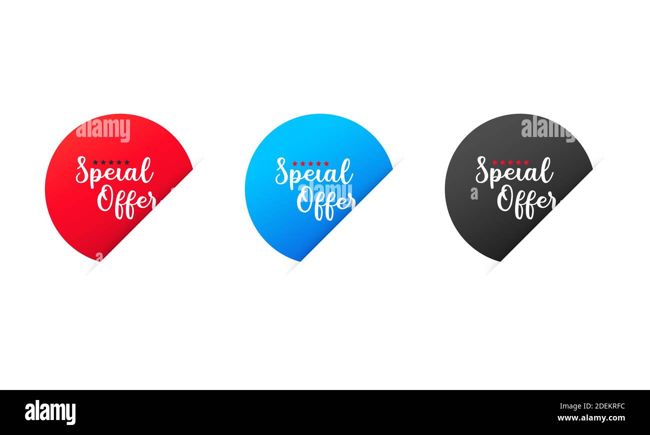 Special offer sticker set. For graphic and web design. Vector on ...
