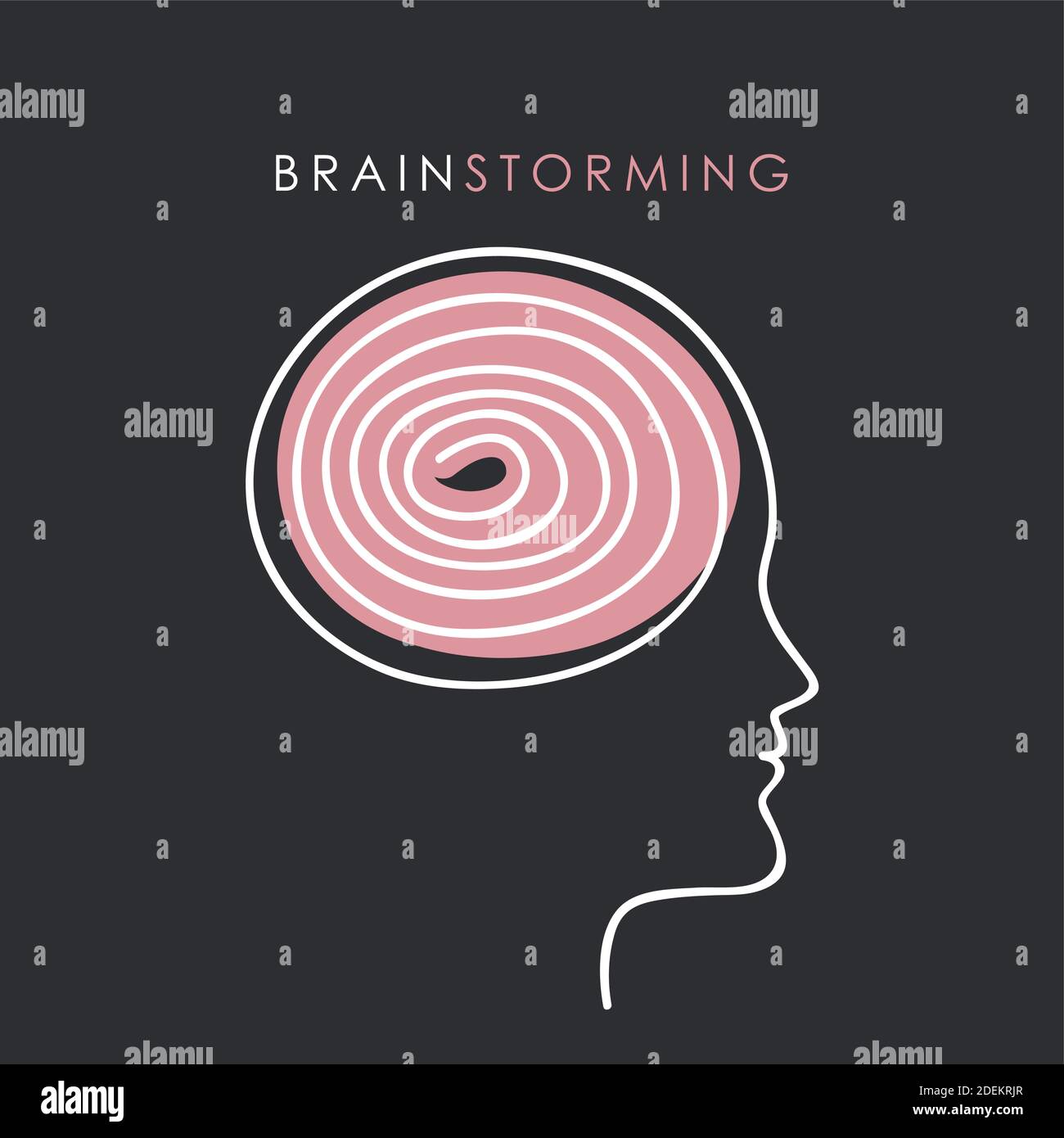 abstract male head brain strorming concept vector illustration EPS10 ...
