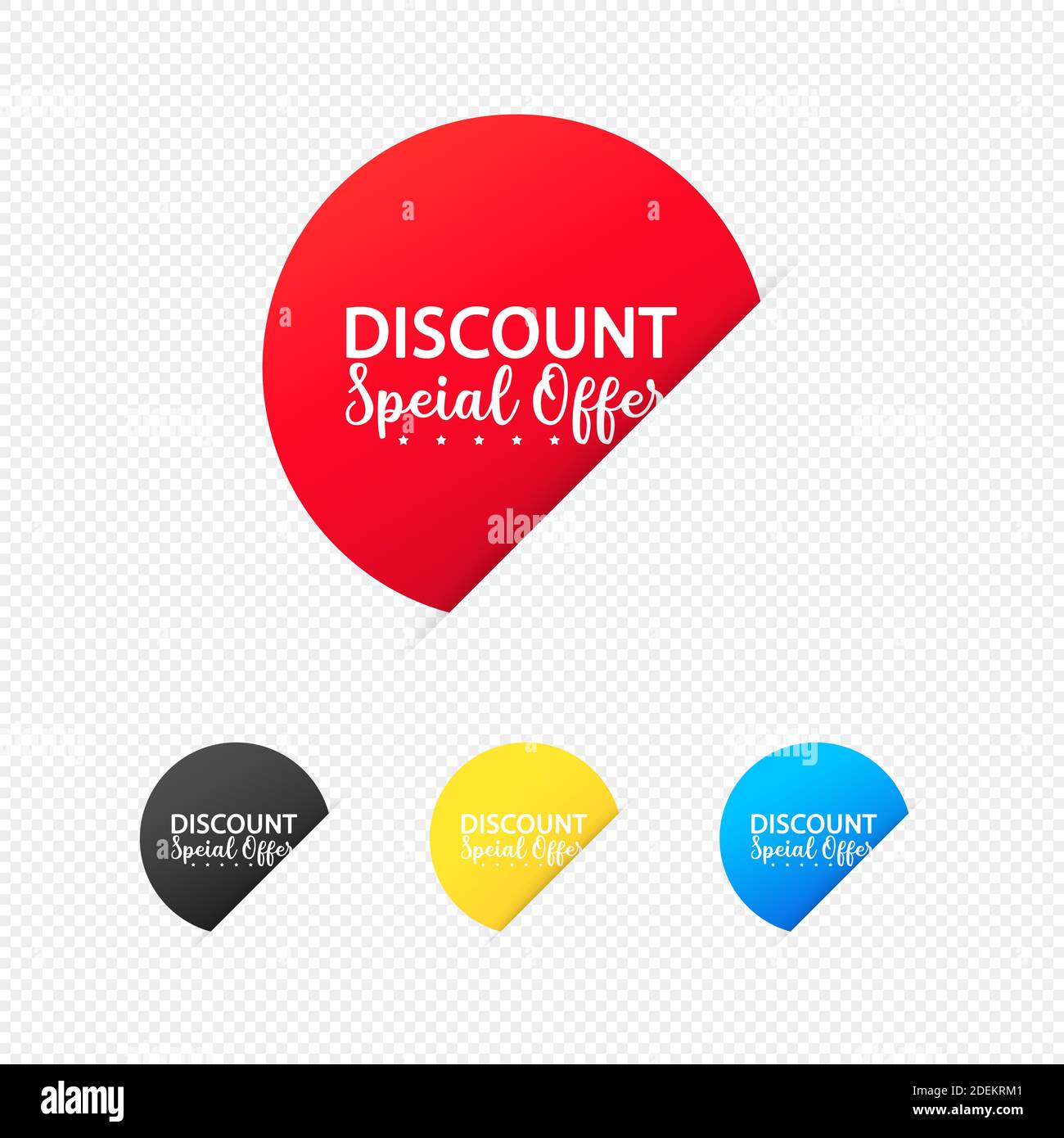 Discount special offer sticker set. For graphic and web design. Vector ...