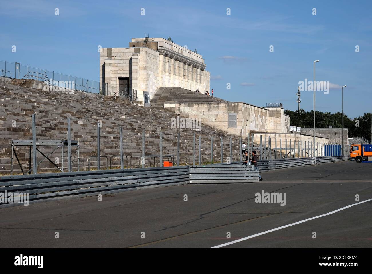 View of the defunct main tribune left side of the former Nazi Party ...
