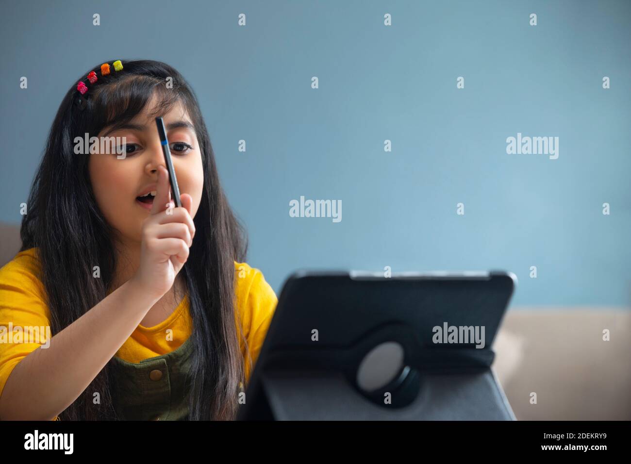 Child asking question raising hand hi-res stock photography and images ...