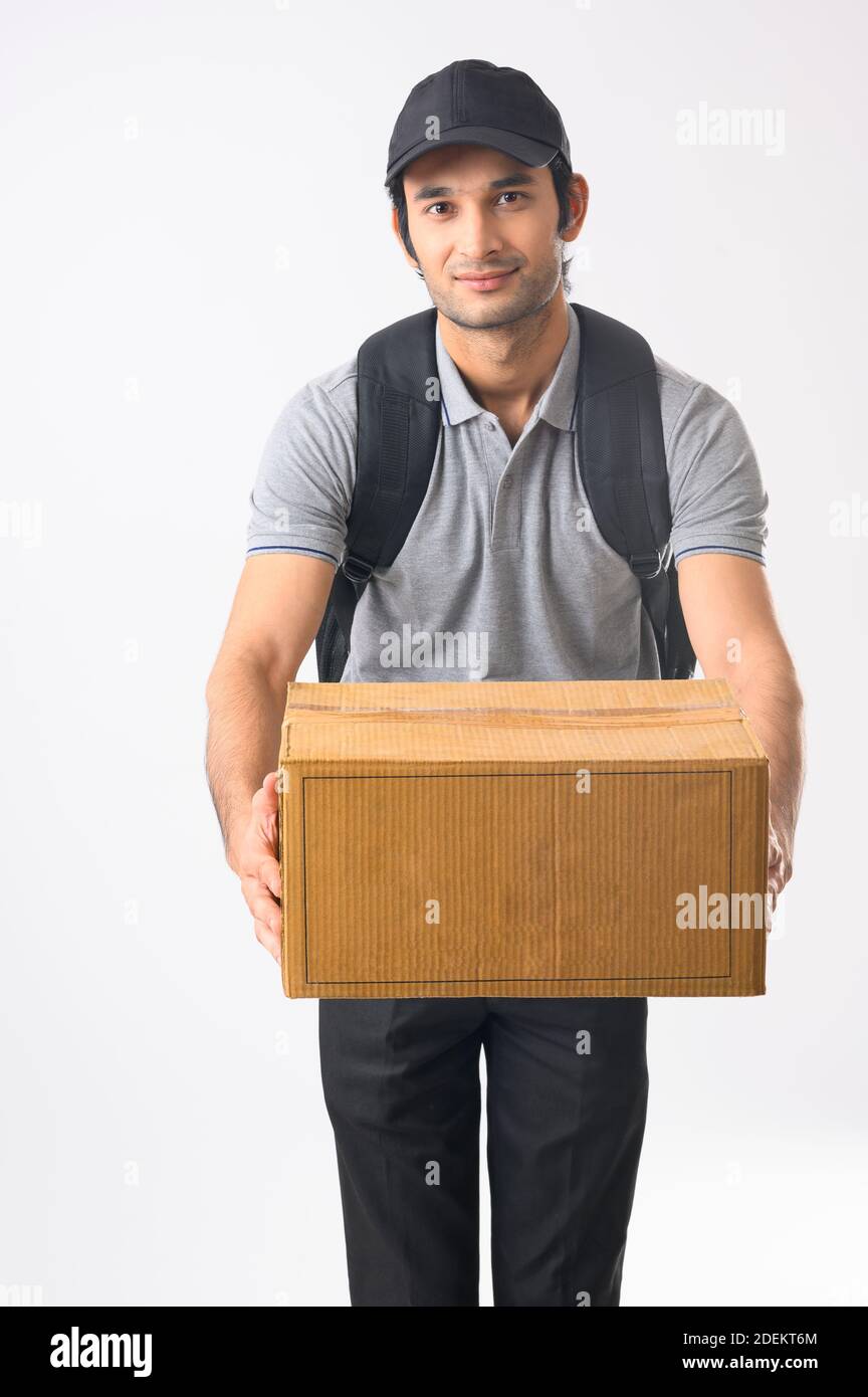 Courier vertical hi-res stock photography and images - Alamy