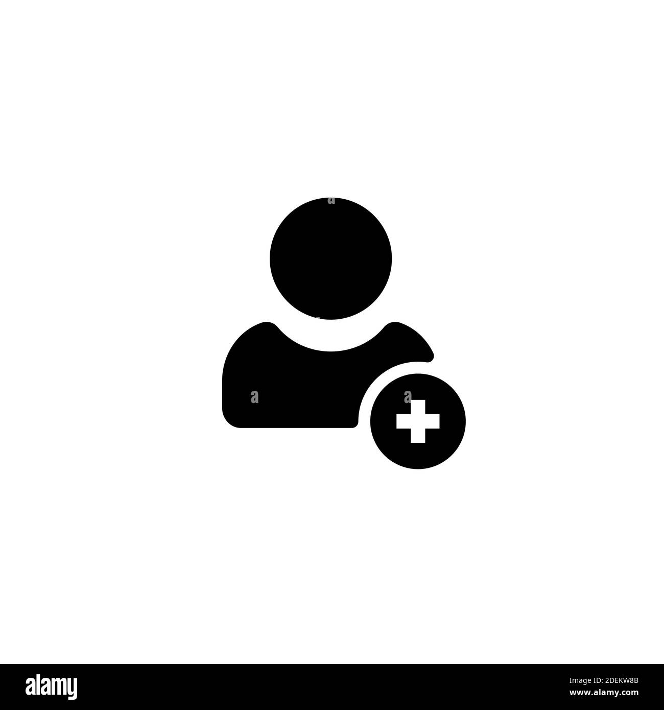 Add user icon in black. Designed for web and software interfaces ...