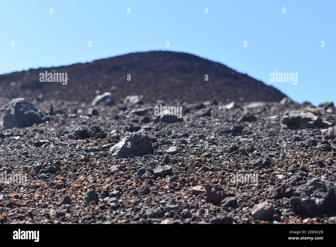 the volcanic rock fragments from a mountainside on the island of Maui ...