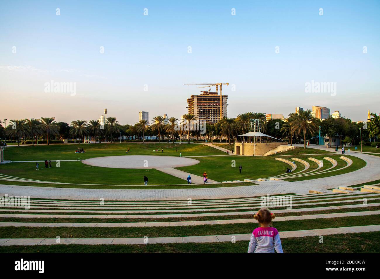 Shot from inside of a one of the most popular parks in Dubai. Zabeel ...