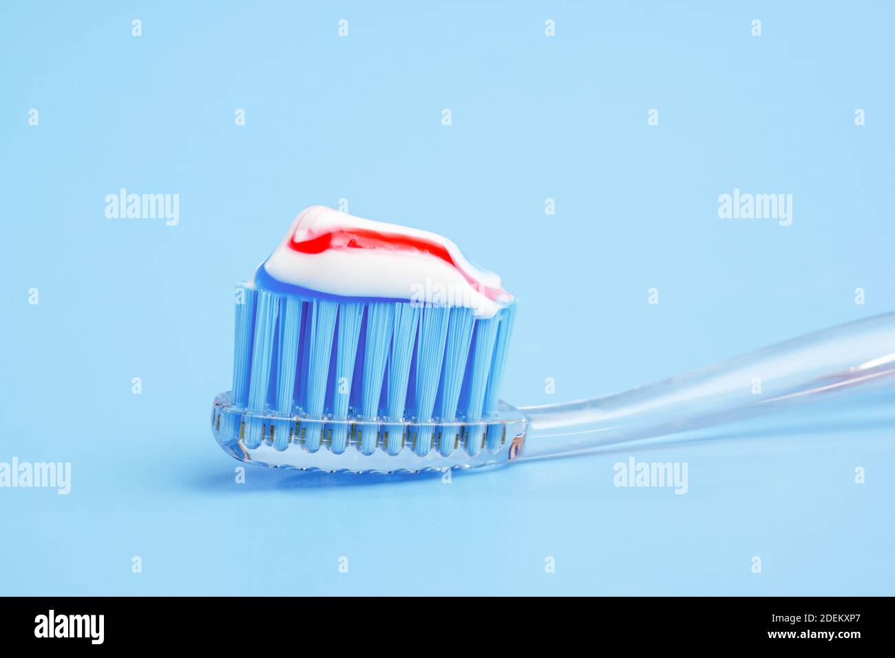 Blue transparent toothbrush hi-res stock photography and images - Alamy