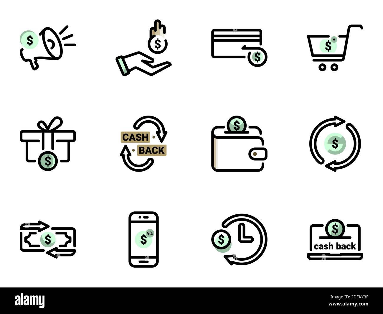 Cash back gift icon hi-res stock photography and images - Alamy
