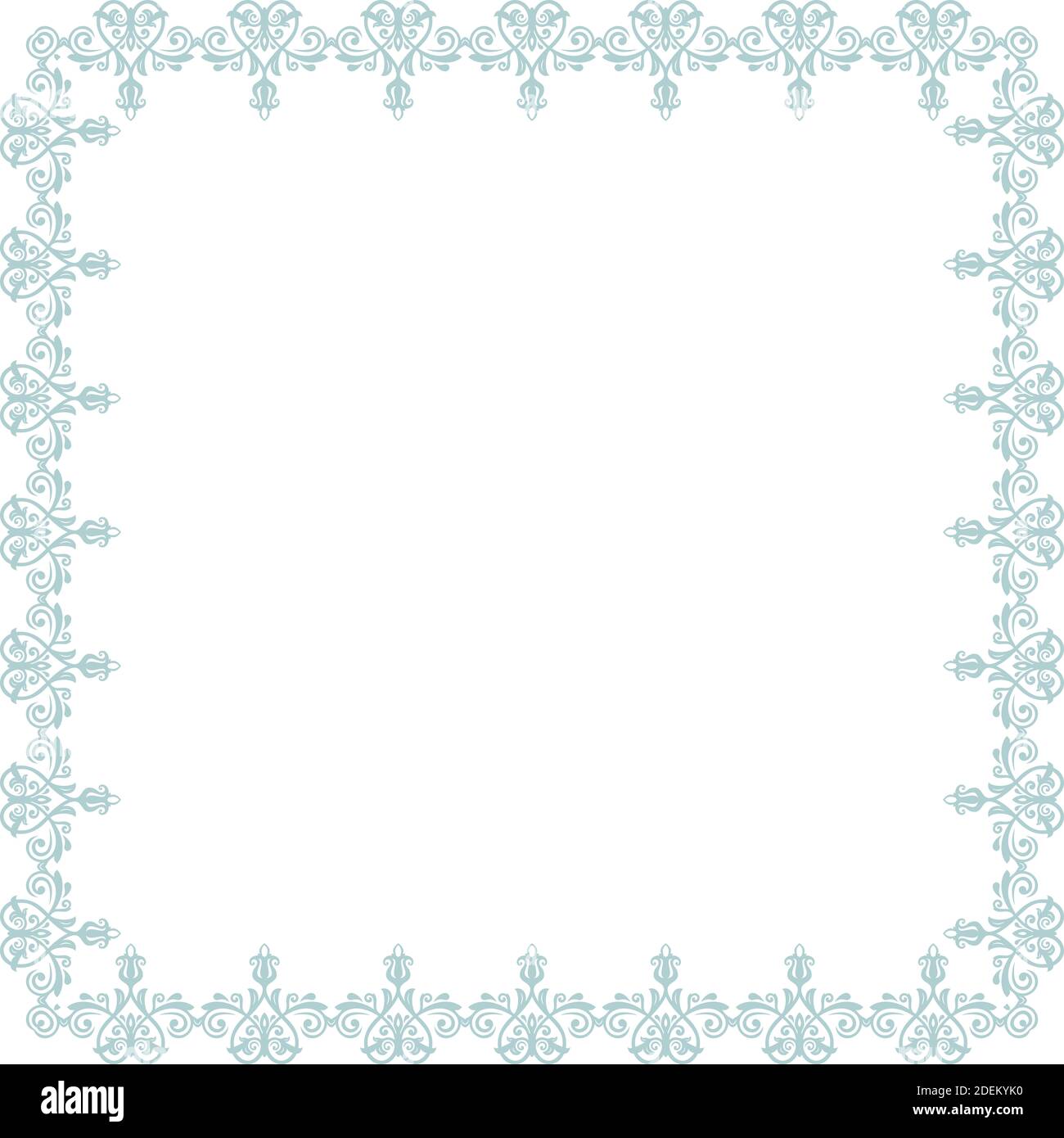 Floral Light Blue Frame Stock Photo - Alamy