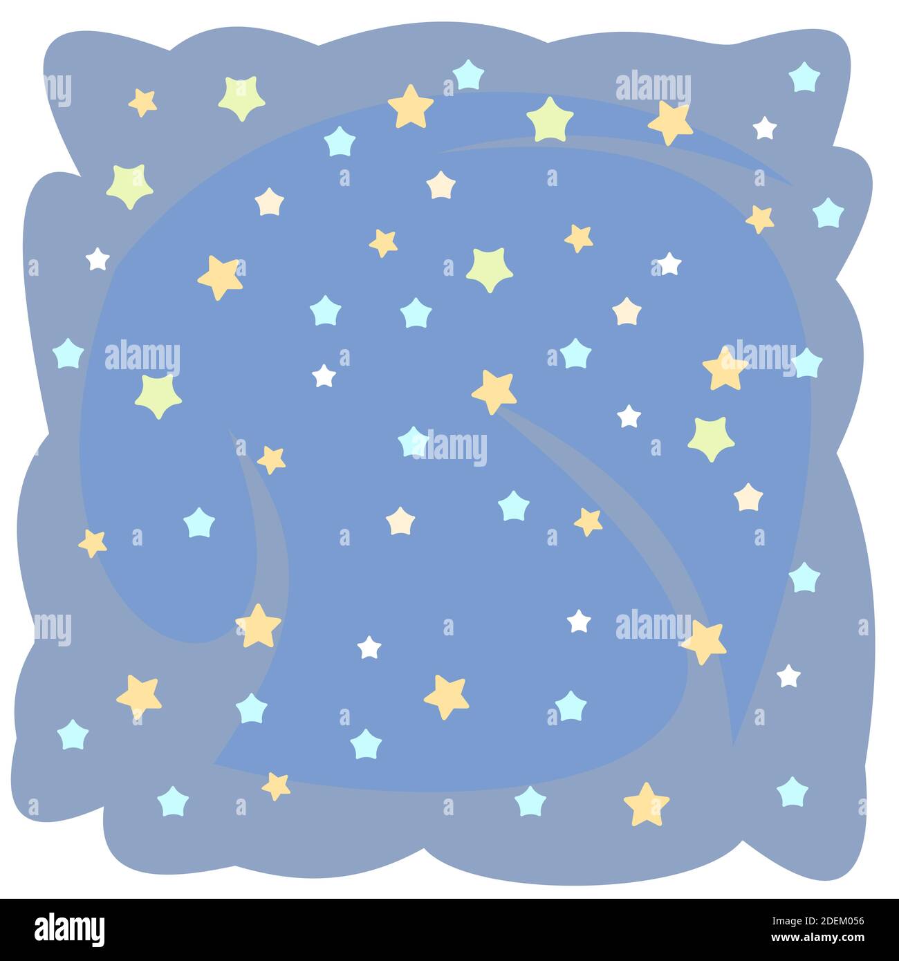 Abstract background. Asterisks. Cartoon flat style. Soft rounded clouds ...