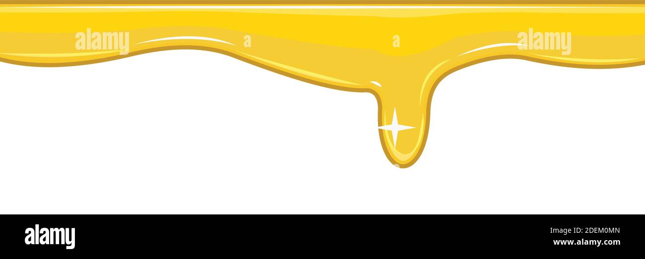 Flows of yellow fluid. Honey. Thick flowing paint. Sweet cream or mucus ...