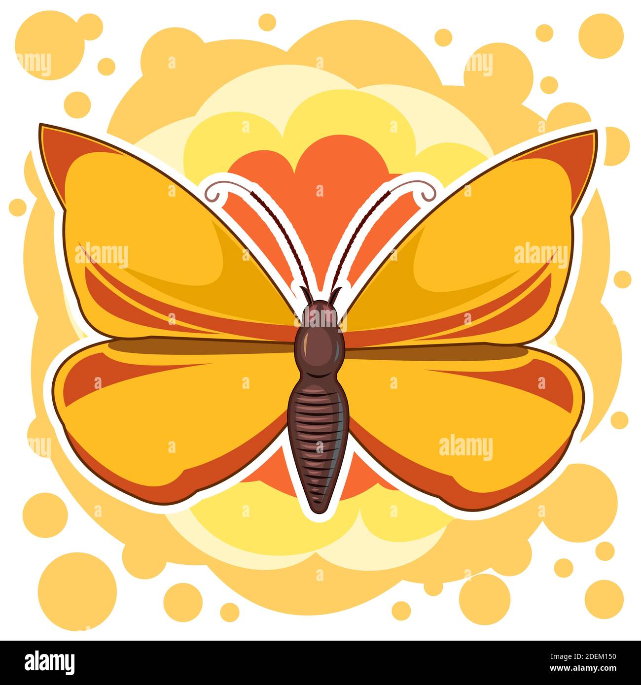 Butterfly on an abstract background. Bright beautiful composition ...