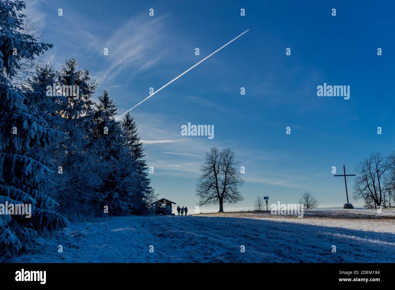 First small winter hike along the Rennsteig through the Thuringian ...