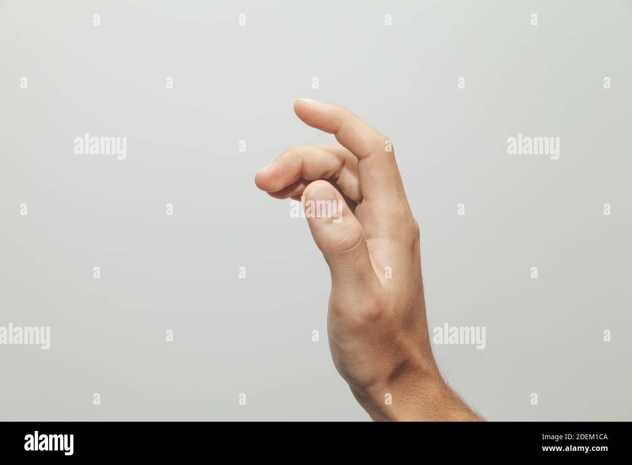 Hand gestures on gray hi-res stock photography and images - Alamy