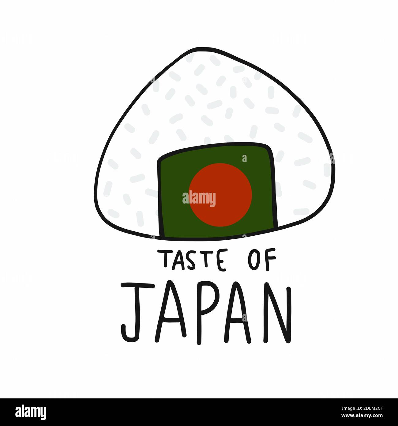 Onigiri Taste of Japan cartoon vector illustration Stock Vector Image ...