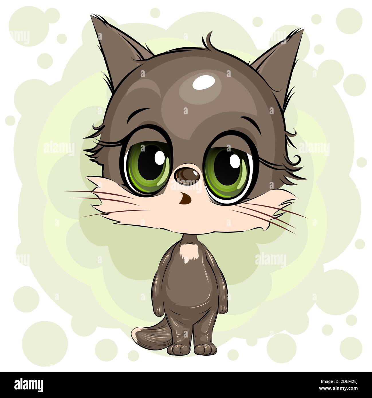 Little Kitten. Kitty cub. Cute funny animal on an abstract background ...