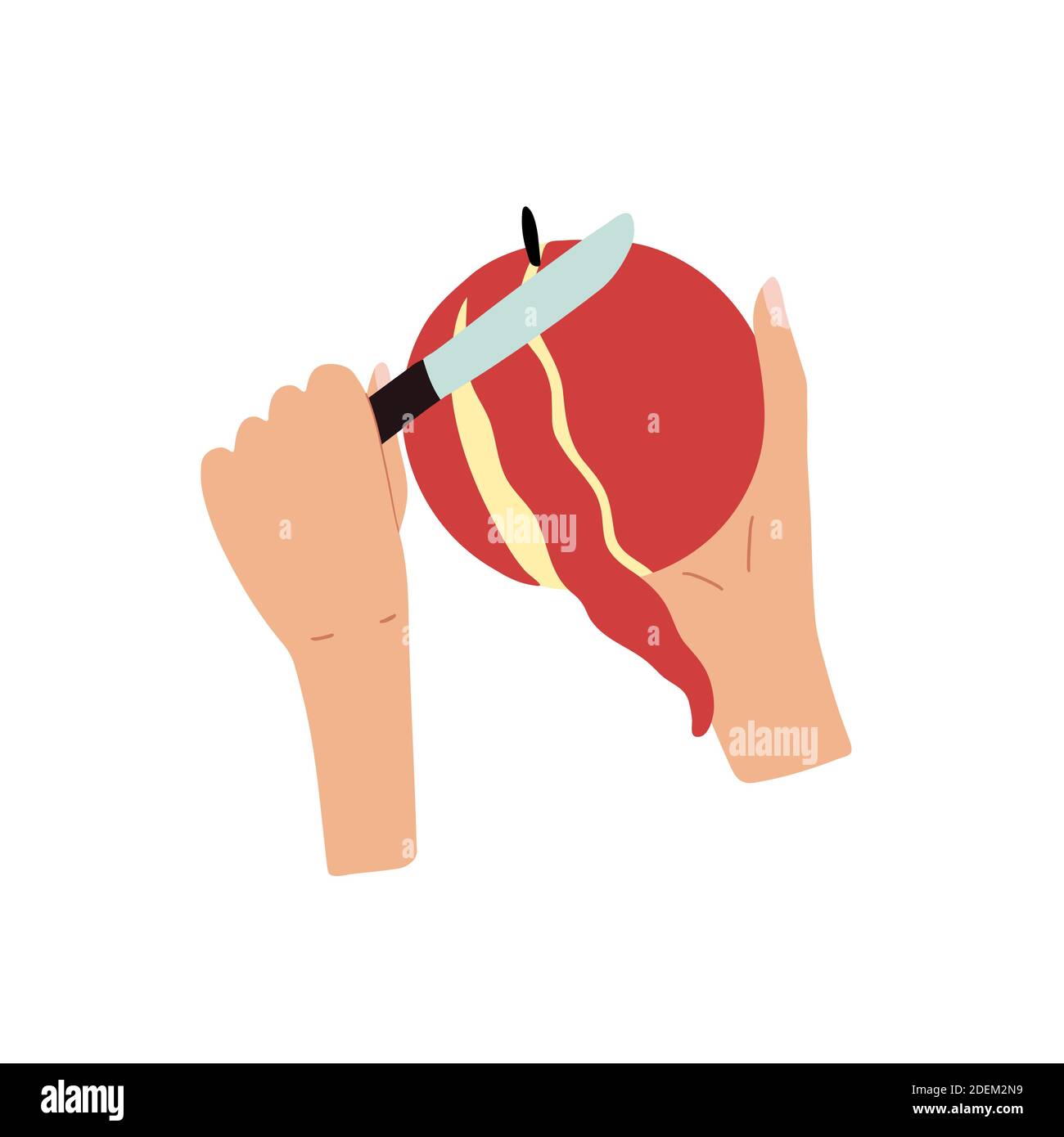 Peeling hands Stock Vector Images - Alamy