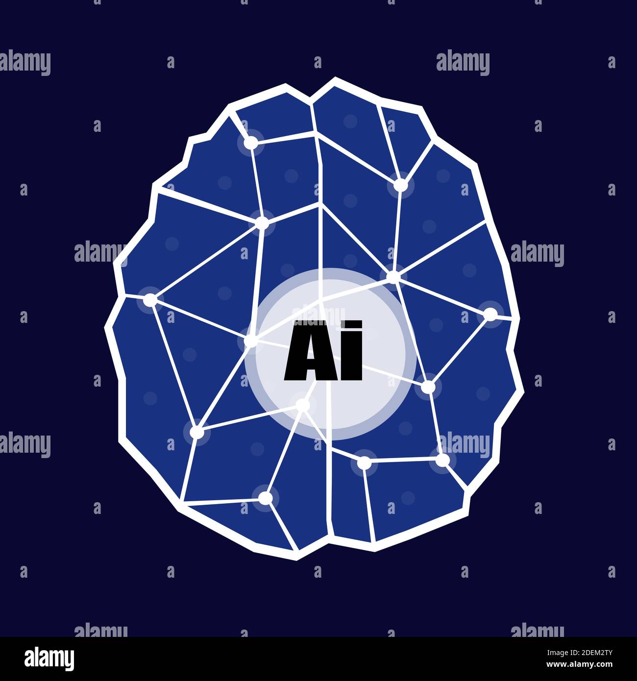 Ai brain vector illustration Stock Vector Image & Art - Alamy
