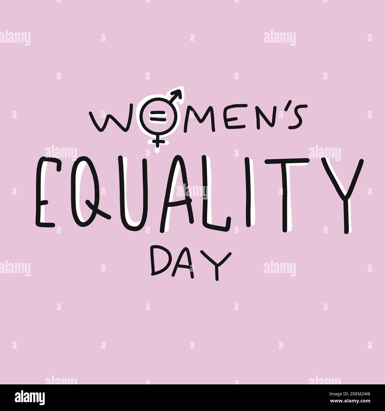 Women's equality day word lettering vector illustration Stock Vector ...