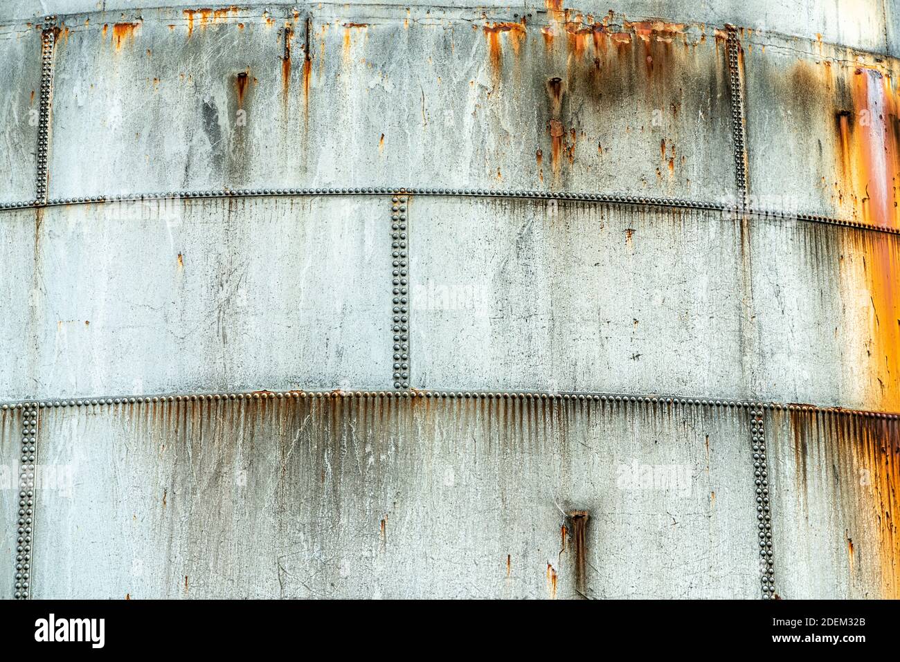 Close up of an old and rusted steel silo wall. . High quality photo ...