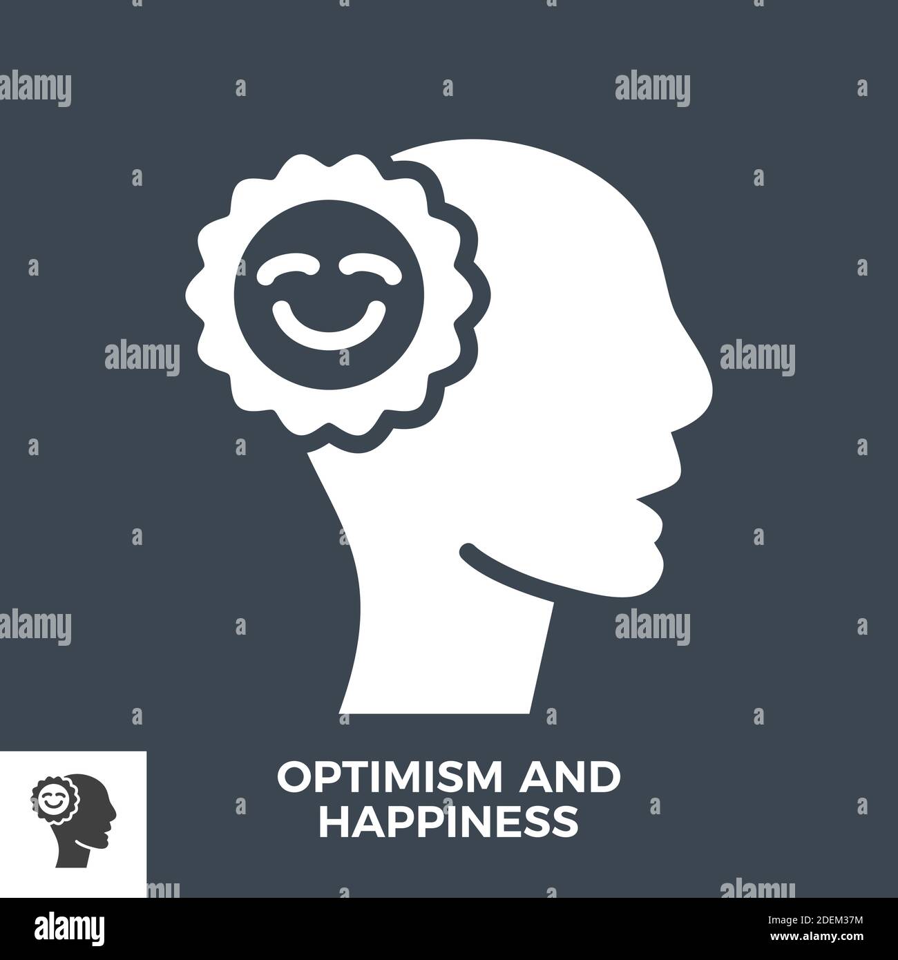 Optimism and Happiness Glyph Vector Icon Stock Vector Image & Art - Alamy
