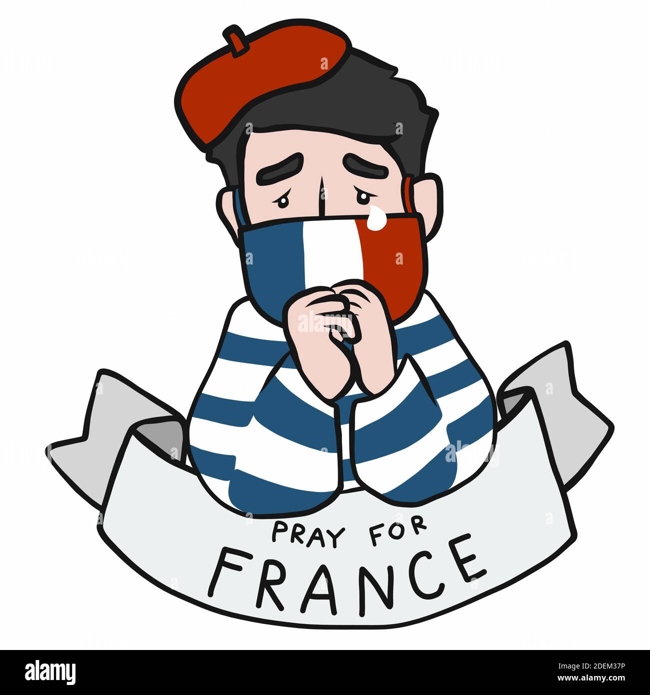 Man wearing french flag hi-res stock photography and images - Alamy