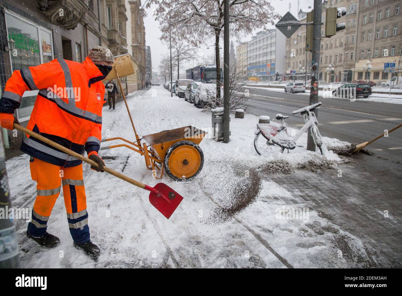 Nuremberg, Germany. 01st Dec, 2020. An employee of the city of ...