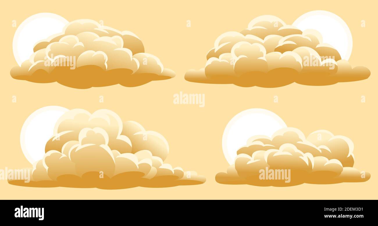 Set of cartoon clouds Stock Vector Image & Art - Alamy