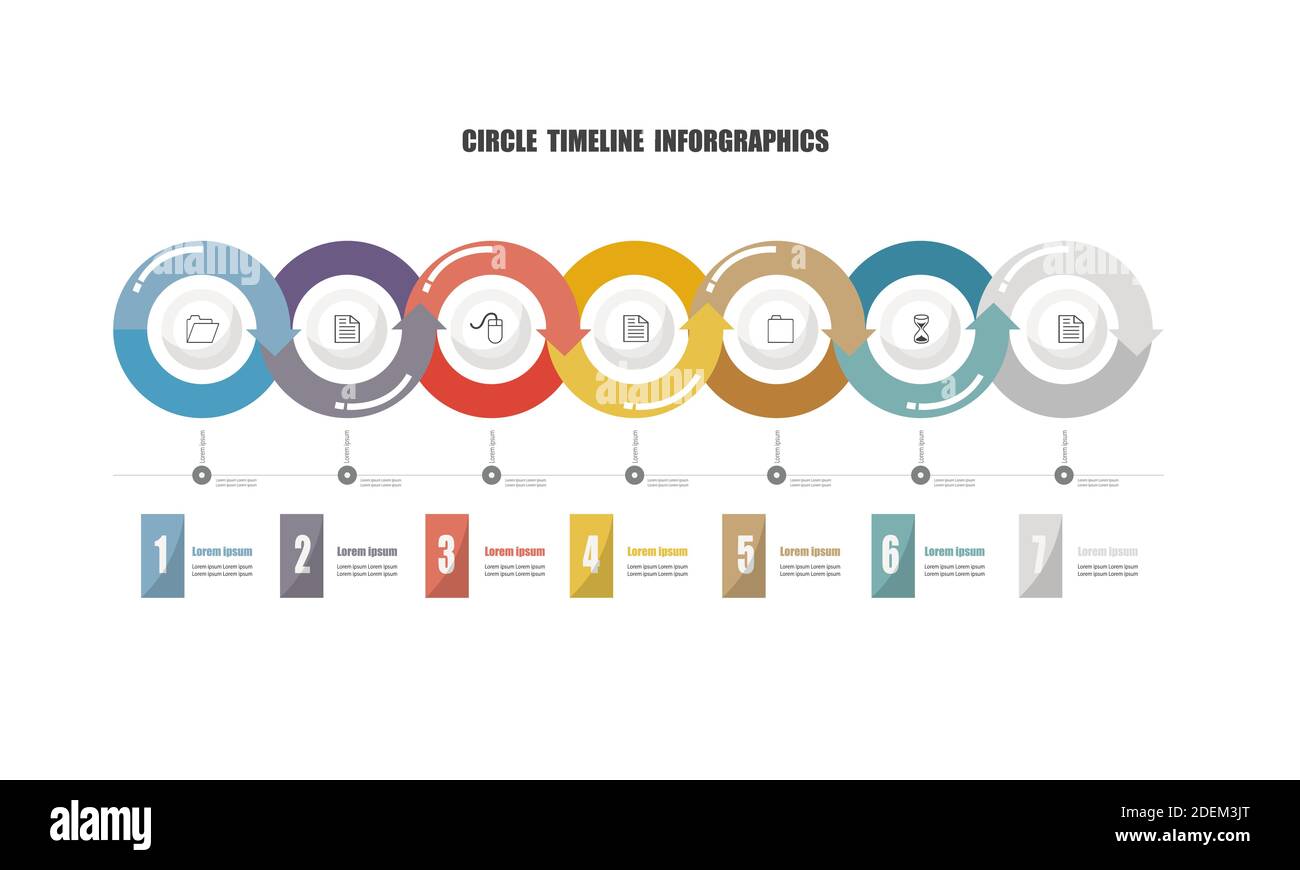 Circle timeline infographic vector illustration Stock Vector Image & Art - Alamy