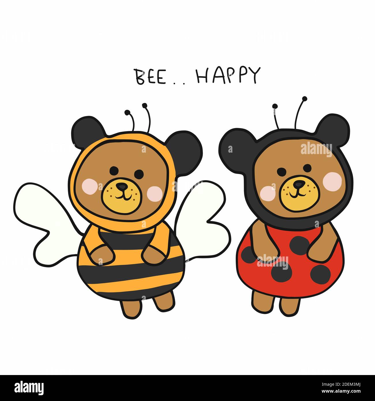 Brown Cartoon Bee
